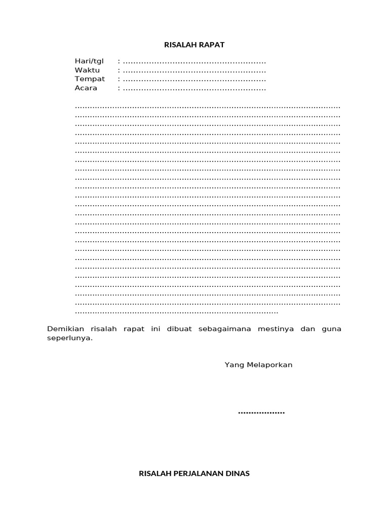 Risalah Rapat KPMD | PDF | Griya & Taman