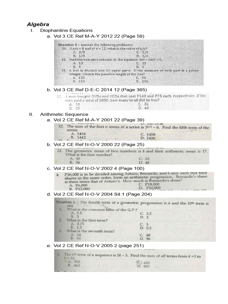 Algebra - Integ 1 | PDF