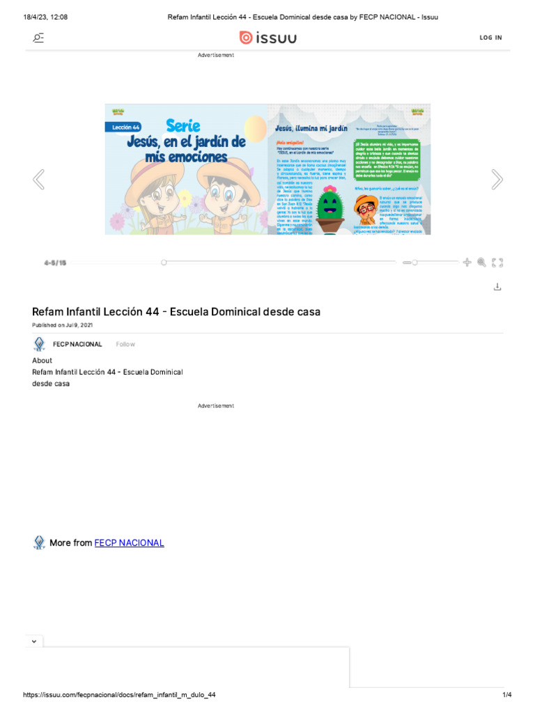 Refam Infantil Lección 44 - Escuela Dominical Desde Casa by FECP ...