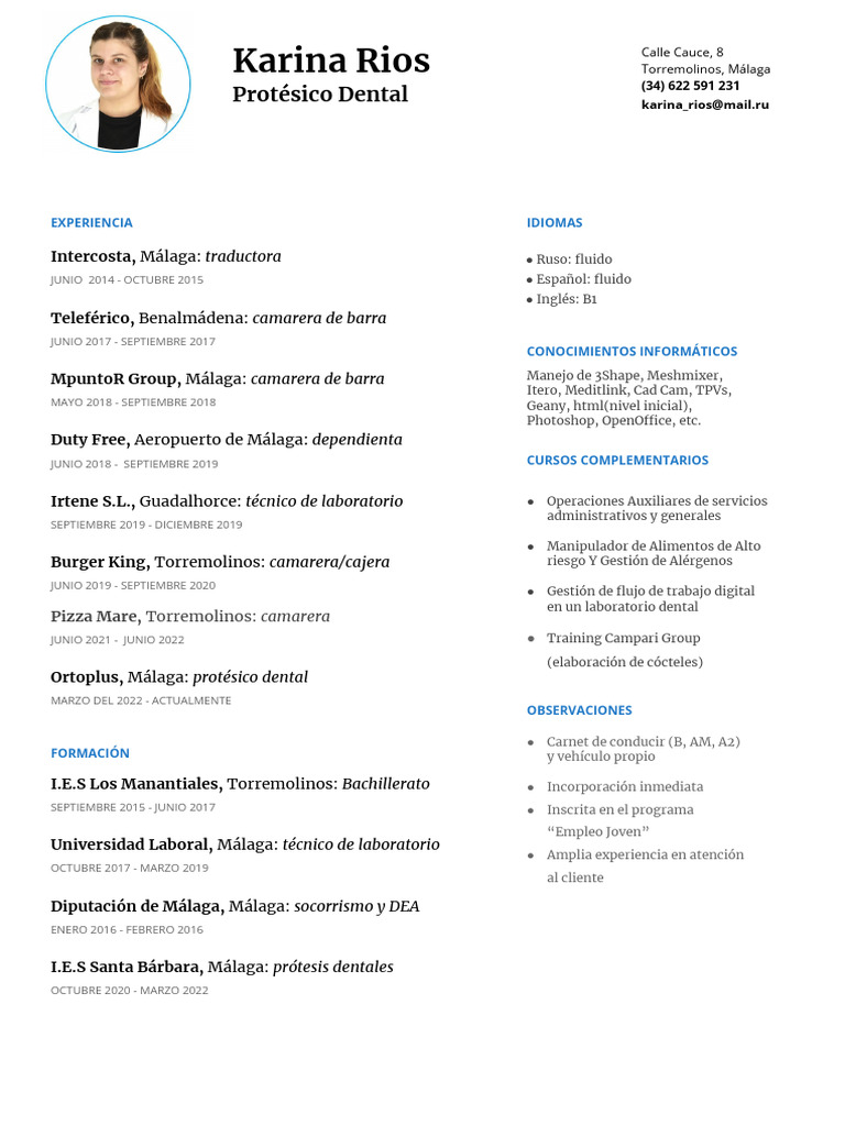 CV Protesico | PDF | Odontología