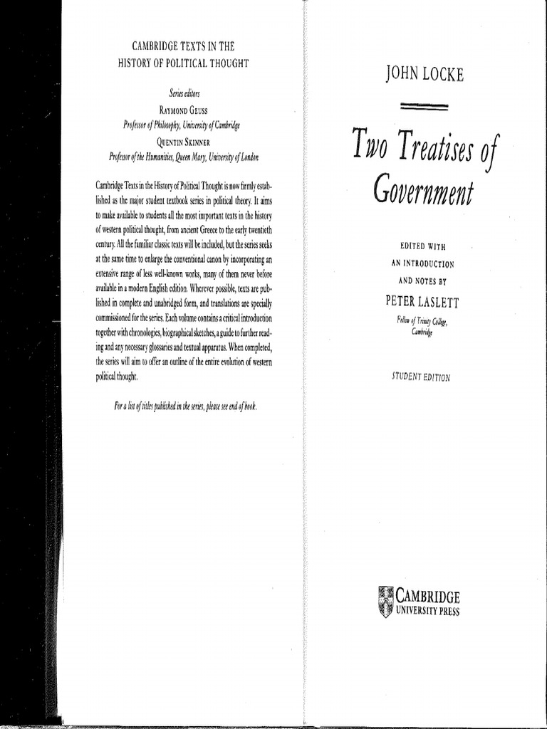 L 4 RA 4 John Locke Second Treaty On Government Chapts IX - XII | PDF