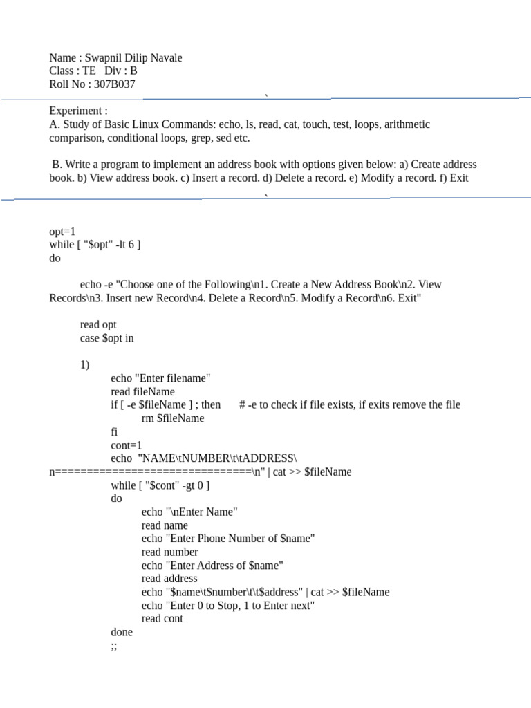 Exp 1 B | PDF | Computing | Software