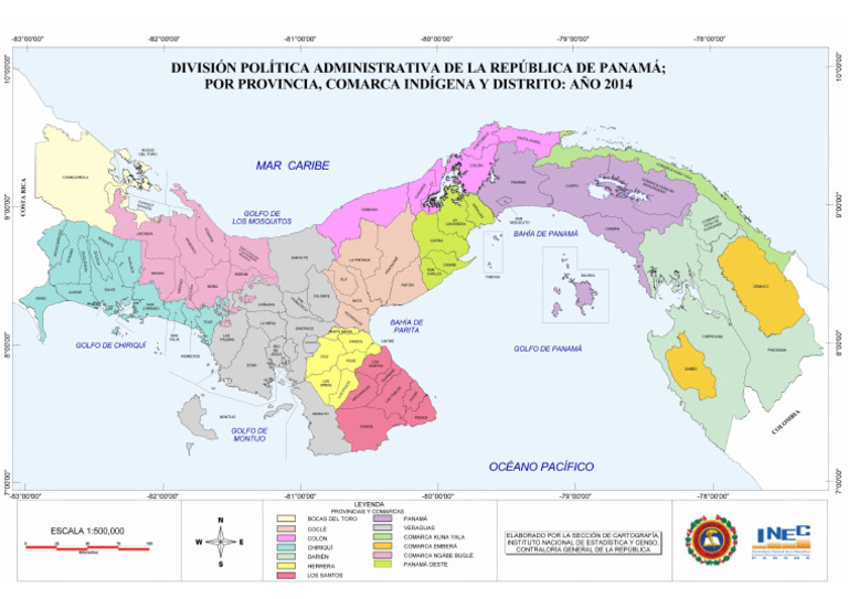 P7091mapa-Division Politica de Panamá | PDF