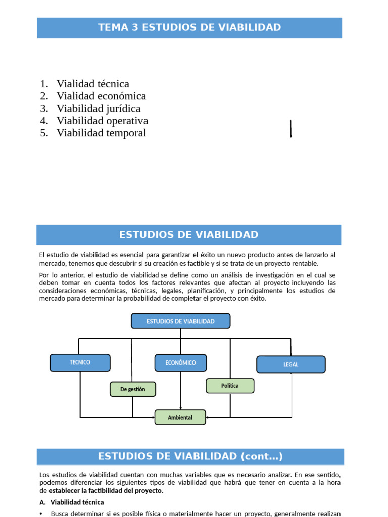 Tipos de Estudios de Viabilidad Empresarial | PDF | Estudio de ...