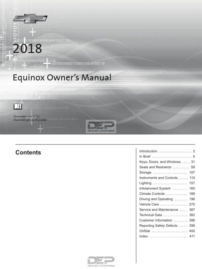 2018 Equinox | PDF | Vehicle Industry | Transportation Engineering