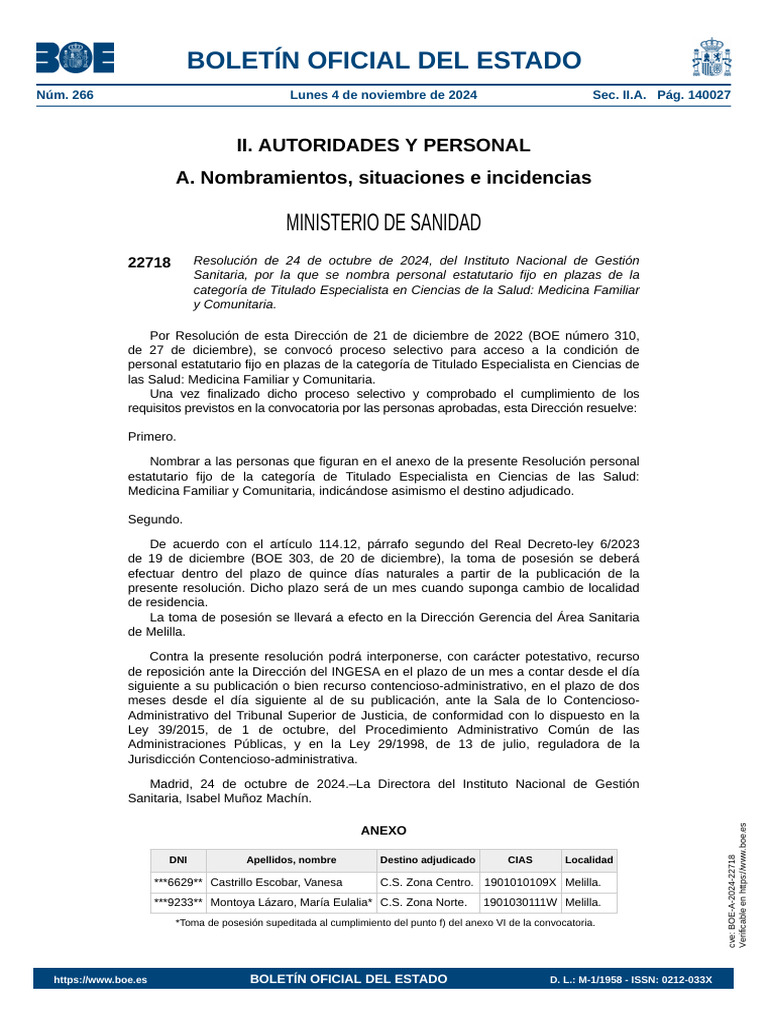 Boe A 2024 22718 | PDF | Gobierno