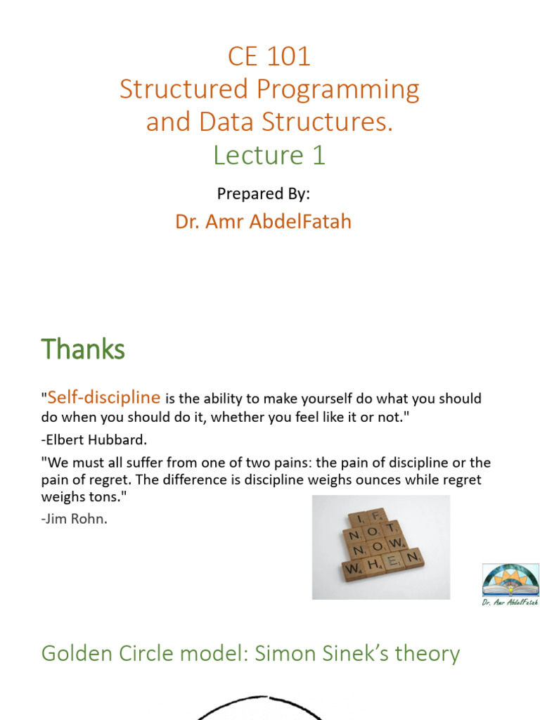 CE101_Lecture_1_Fall_2023_2024 | PDF | Data Type | Data Structure