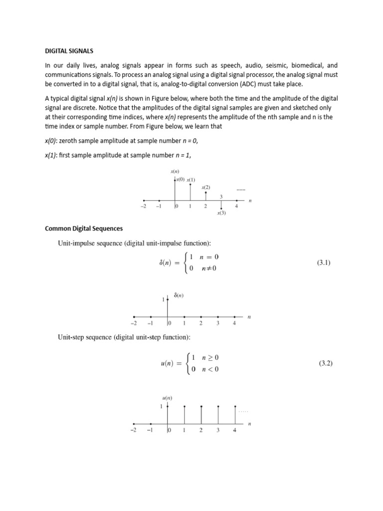 Chapter 2 Digital SIgnals and Systems | PDF | Computers