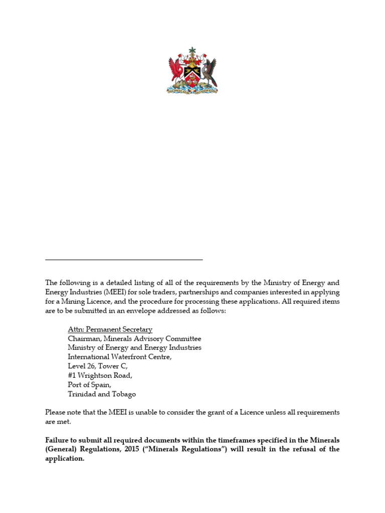 Mining Licence Application Guidelines | PDF | Value Added Tax | Taxes