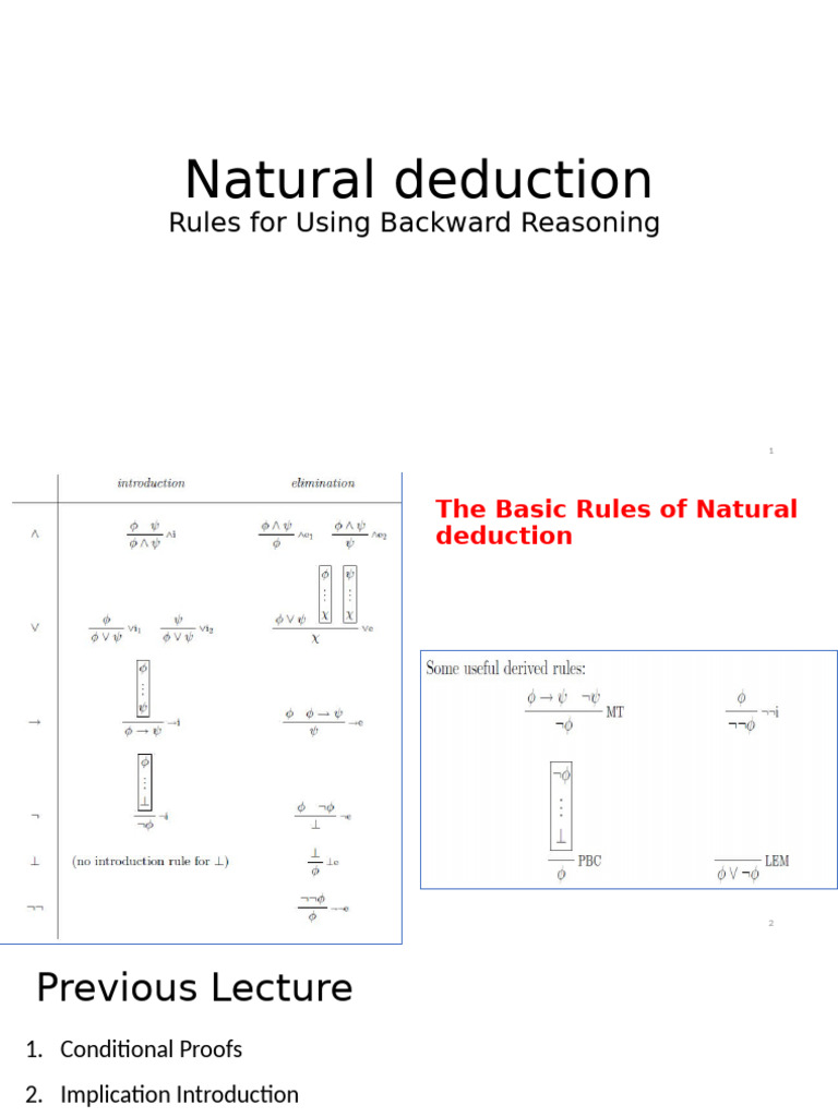 Natural Deduction Pdf Contradiction Deductive Reasoning