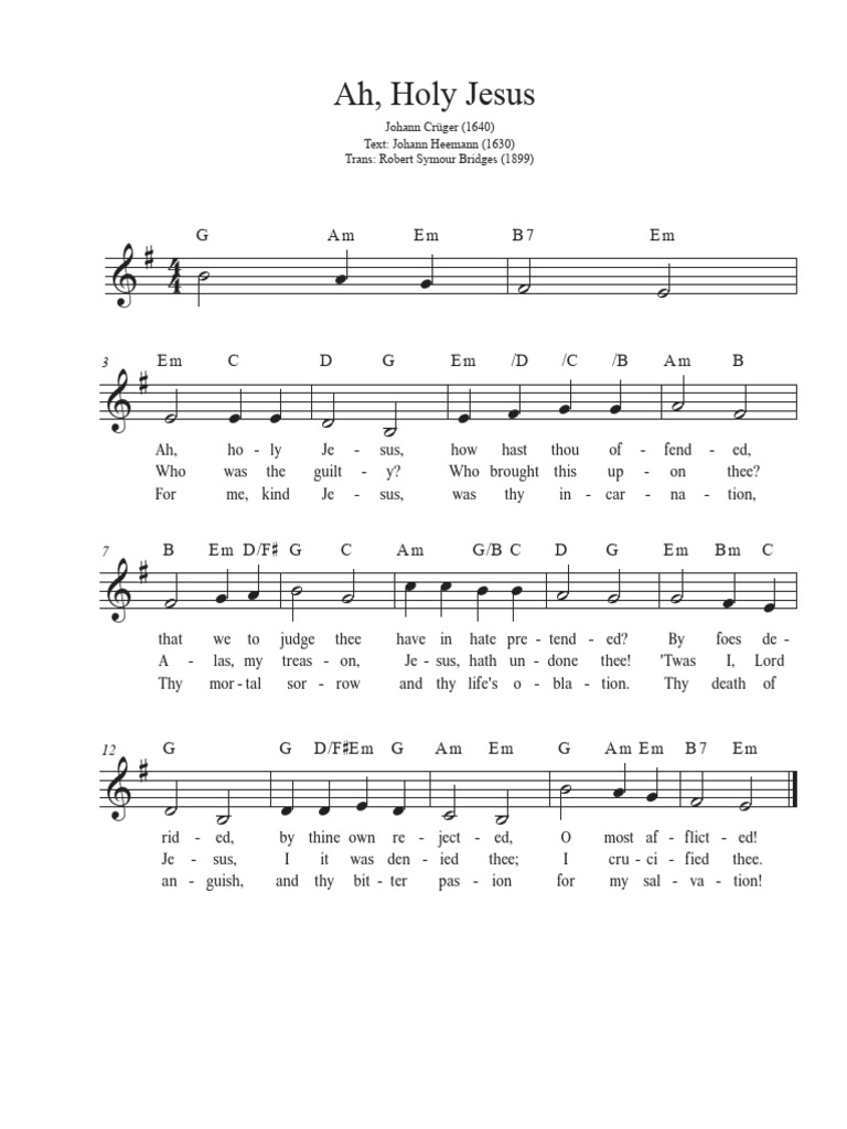 Ah Holy Jesus (LS) | PDF
