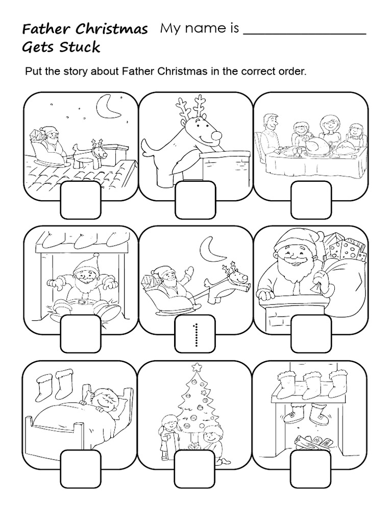 Santa Gets Stuck Worksheet FLK | PDF