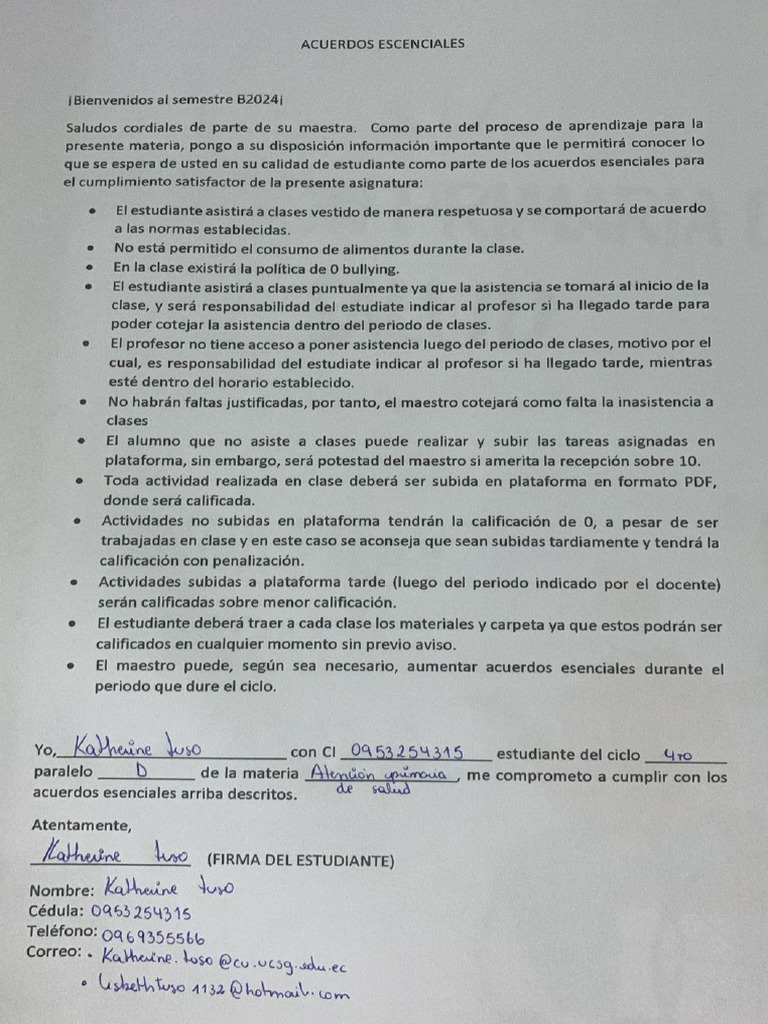 Acuerdos 4to D | PDF