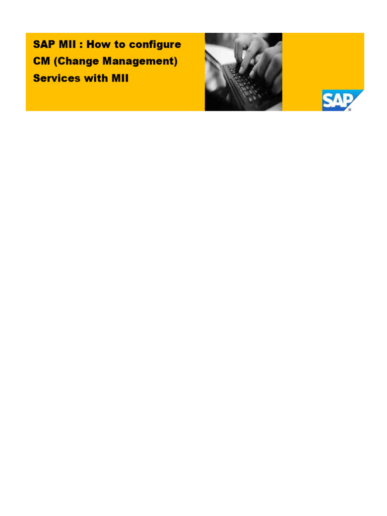 CMServices Integration With SAP MII How To Guide | PDF | Ibm Db2 | Password