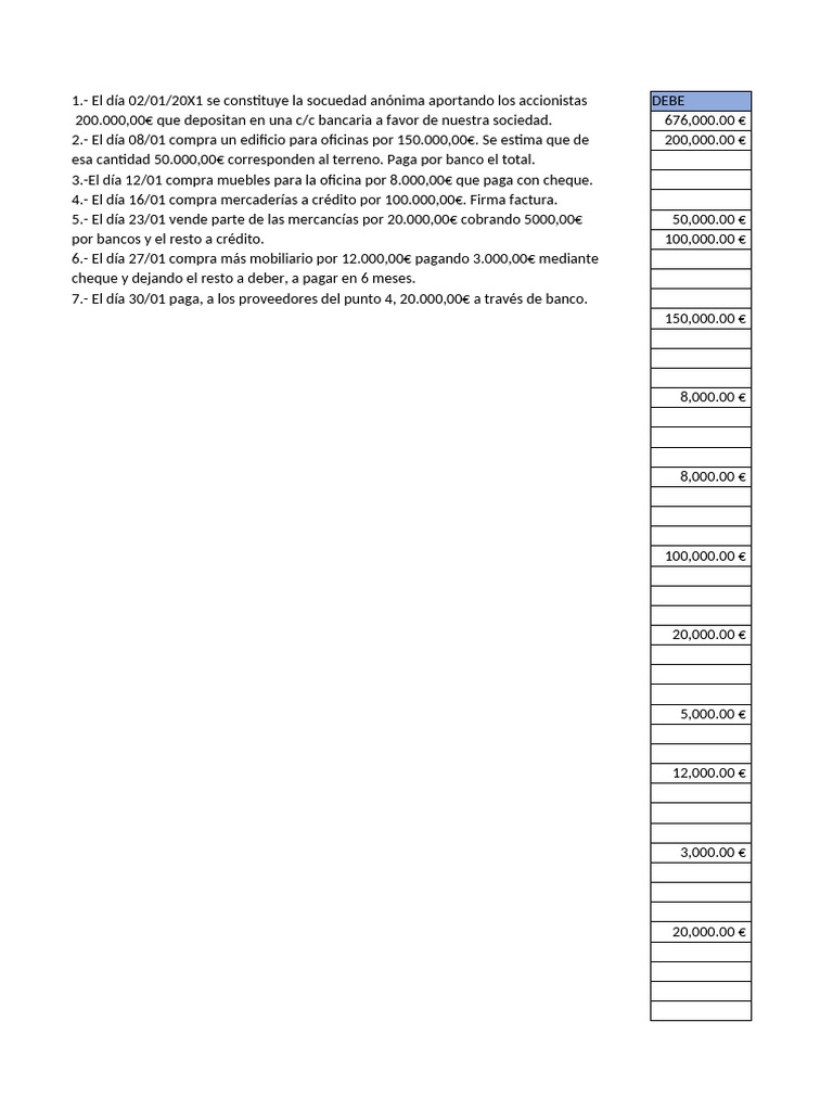 Ejemplo Balance de Sumas y Saldos | PDF | Bancos | Cheque