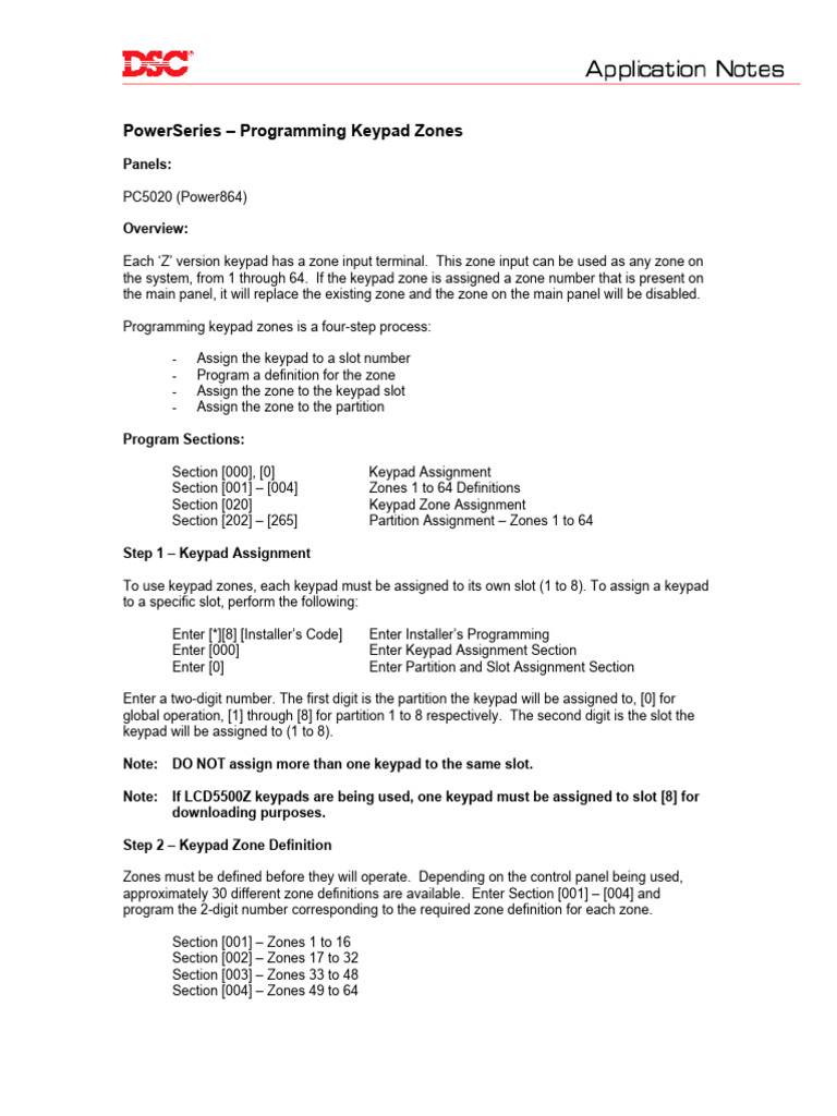 Keypad Zones 864 Rev 005 | PDF | Computing | Computer Engineering
