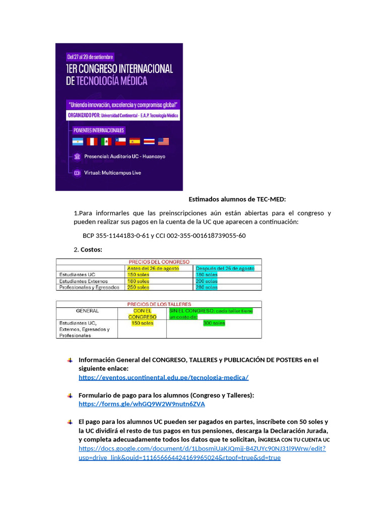 INSCRIPCIÓN ALUMNOS UC | PDF