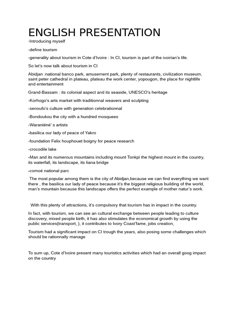 ENGLISH PRESENTATION | PDF