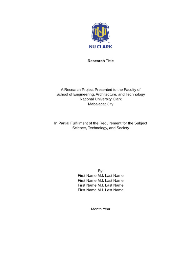 Research Title Page | PDF | Technology & Engineering
