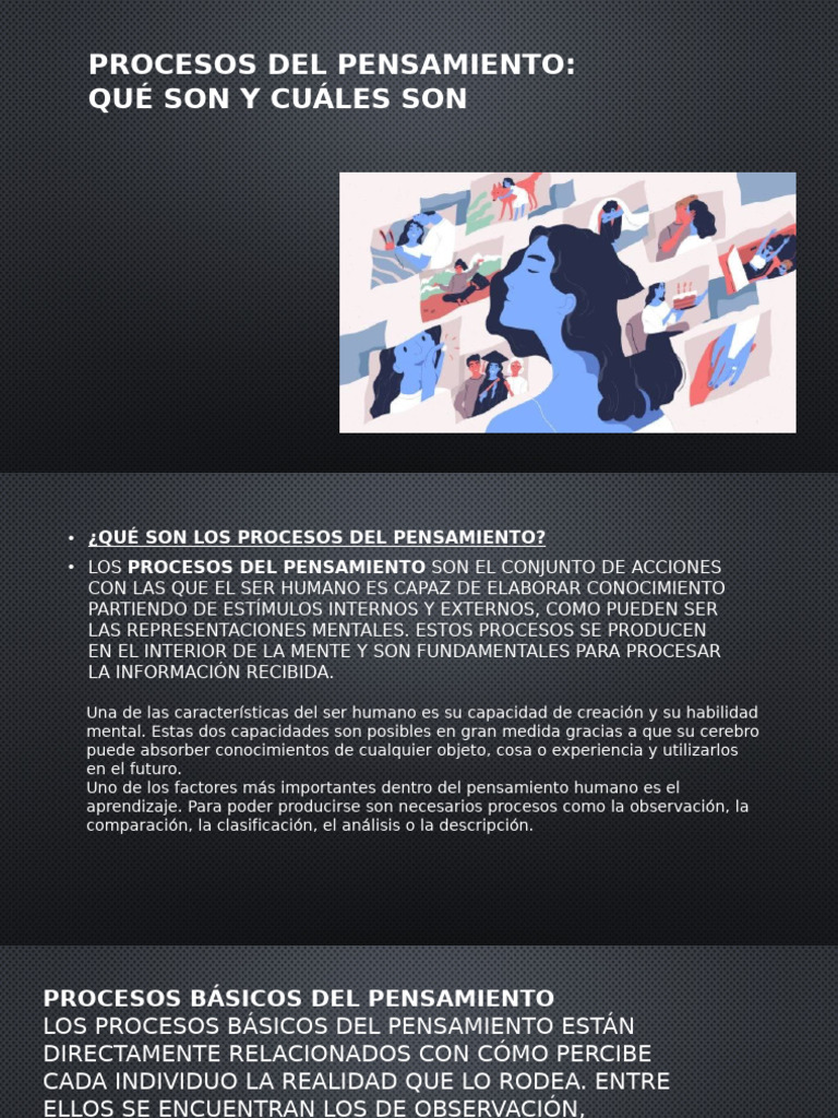 Procesos Basicos Del Pensamiento | PDF | Pensamiento | Mente