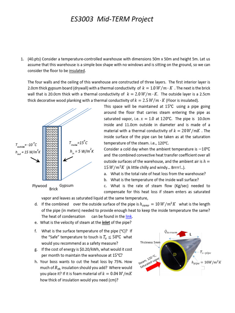 18. ES3003.24 Mid-Term | PDF | Heat Transfer | Thermal Insulation