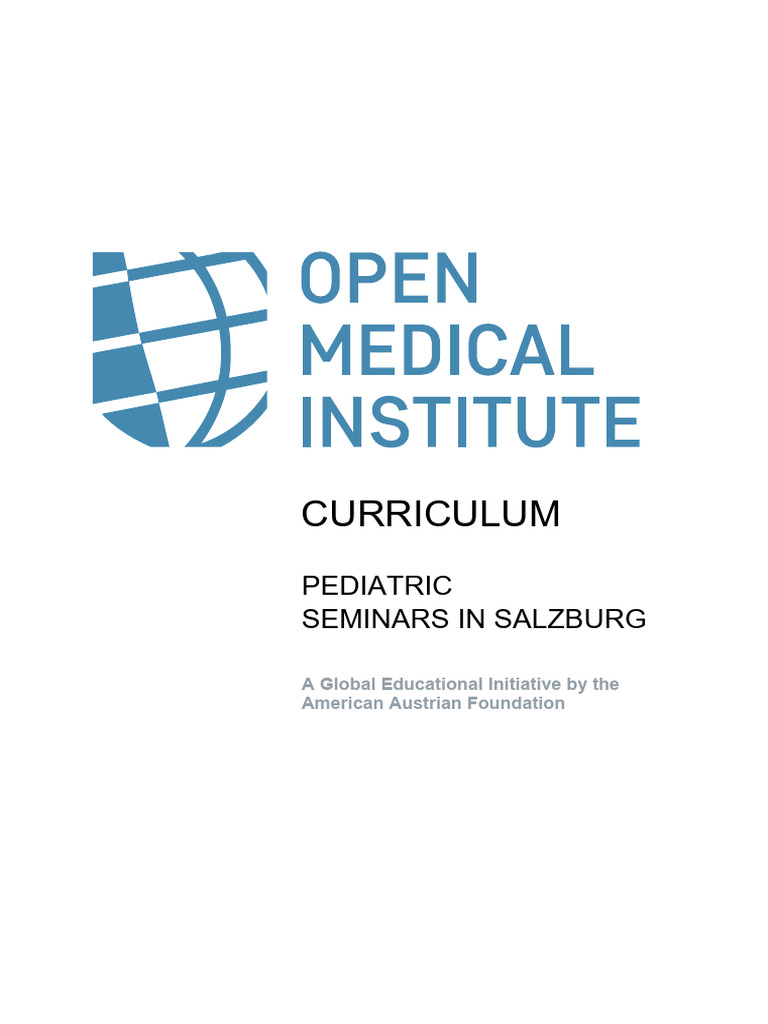 OMI Pediatrics Curriculum | PDF | Wellness