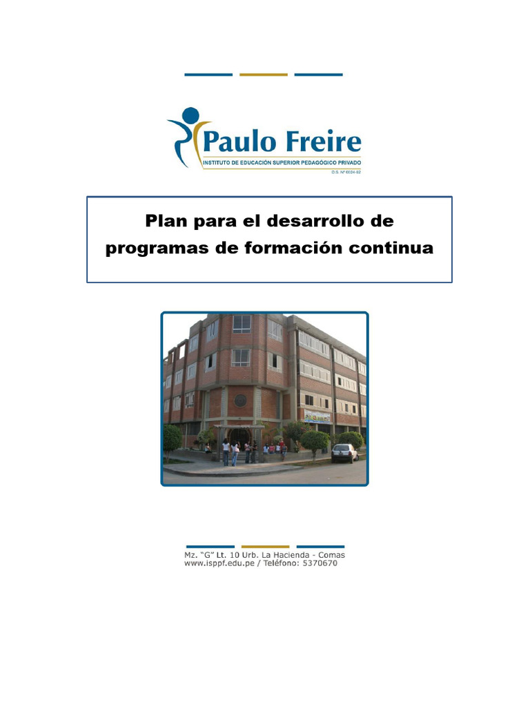 c5 Plan para El Desarrollo de Programas de Formación Continua | PDF | Enseñando | Evaluación