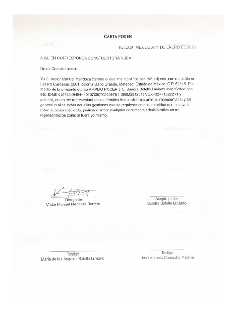 Carta Poder | PDF