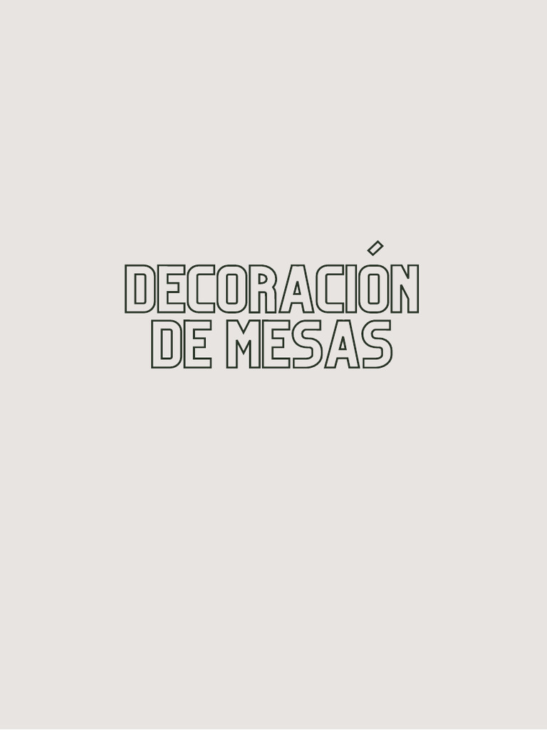 Decoración+de+mesas | PDF