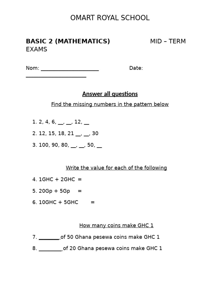 Basic 2 Maths | PDF | Business | Teaching Methods & Materials