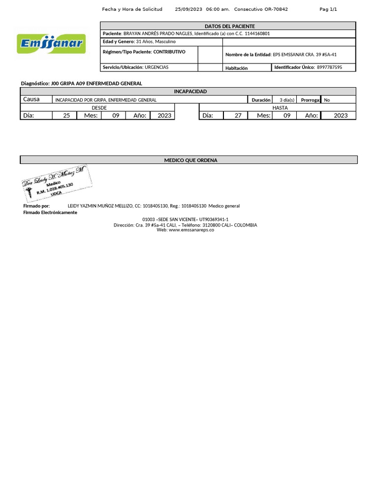 Eps Emssanar | PDF | Derecho
