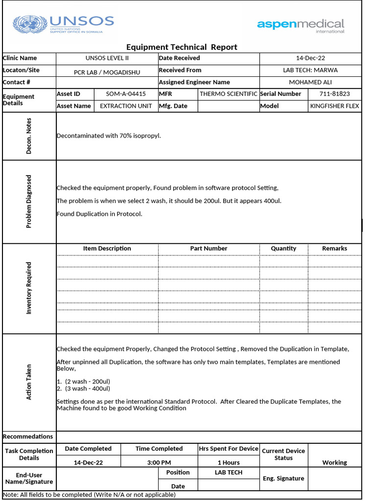 PCR Extraction Unit Technical Report | PDF | Computing
