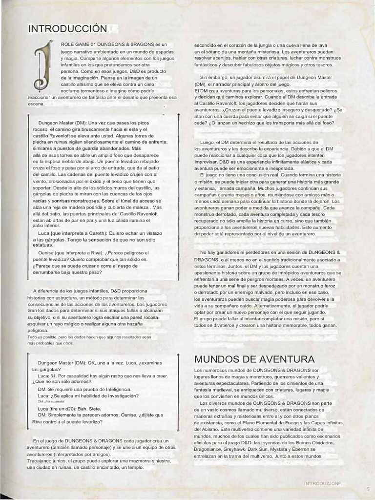 Introducción - Comprimido | PDF | Calabozos y Dragones