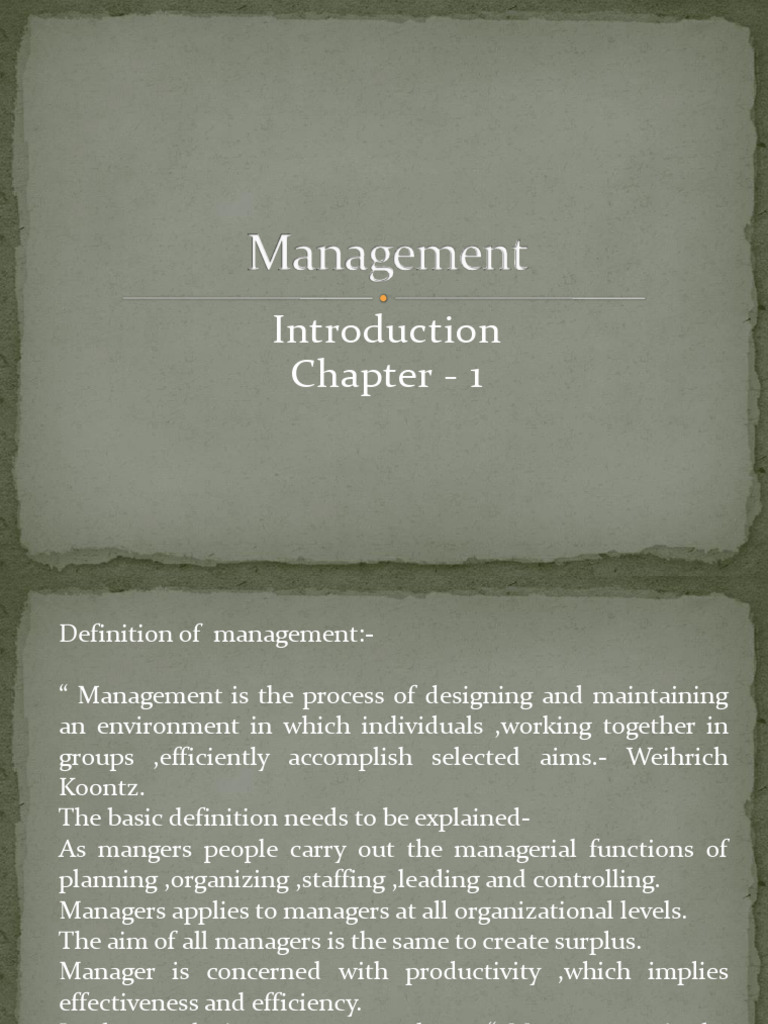 Management Slide | PDF | Goal | Business