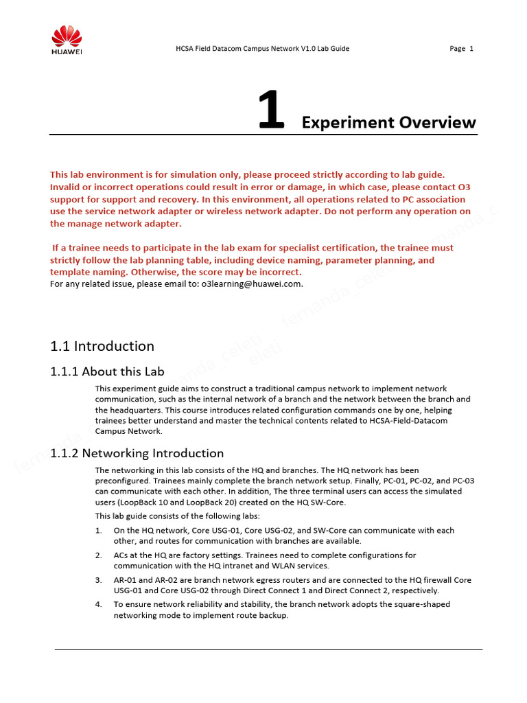 Campus Network Deployment Lab Guide | PDF | Computer Network | Network ...