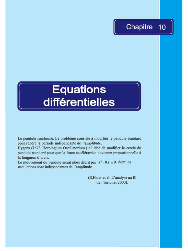 4sc - t1 Equation Différentielles | PDF