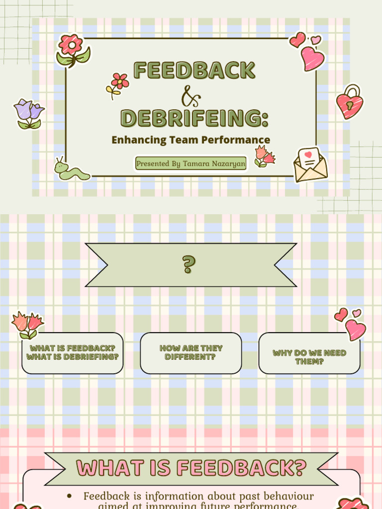TN - Feedback and Debriefing | PDF | Psychology | Communication