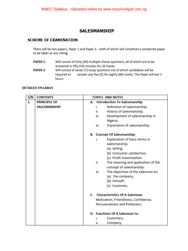 Salesmanship Exam Guide | PDF | Sales | Behavior