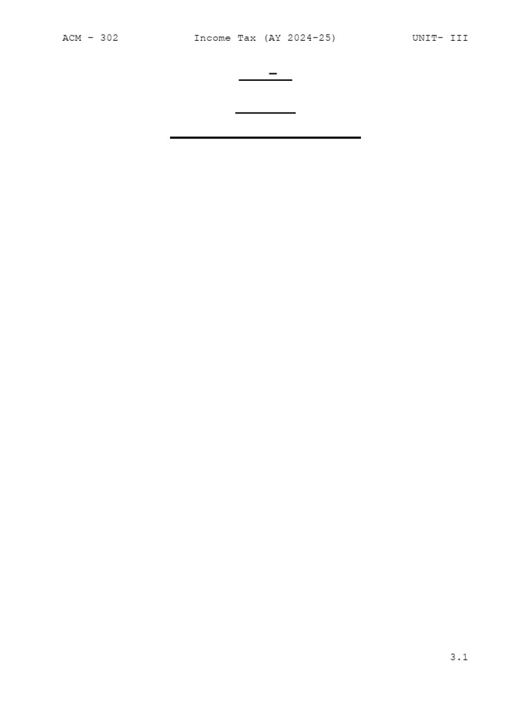 Acm 302 Unit-3 Ay 2024-25 | PDF | Expense | Tax Deduction