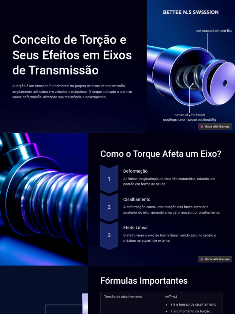 Conceito-de-Torcao-e-Seus-Efeitos-em-Eixos-de-Transmissao | PDF | Estresse (Mecânica) | Torque