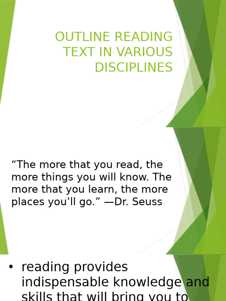 Outlining Reading Texts | PDF | Career & Growth | Science & Mathematics