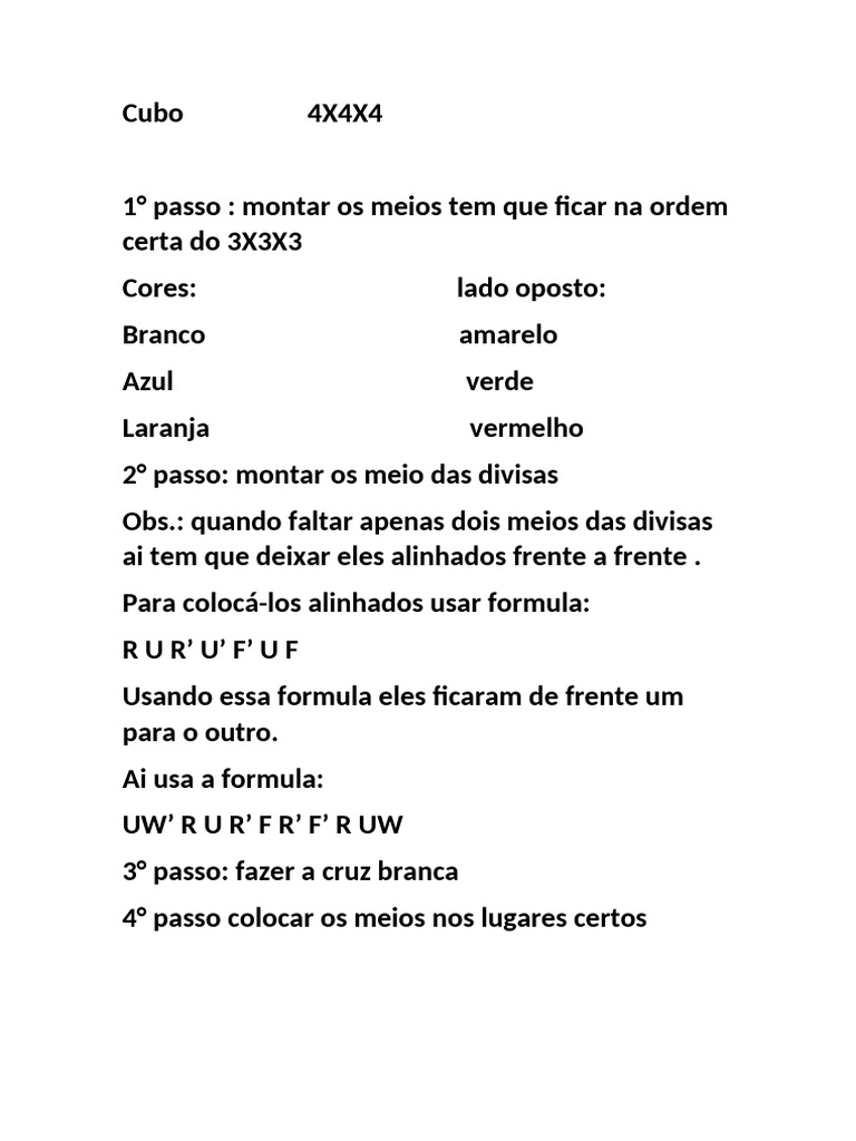 TUTORIAL CUBO MAGICO 4X4 | PDF