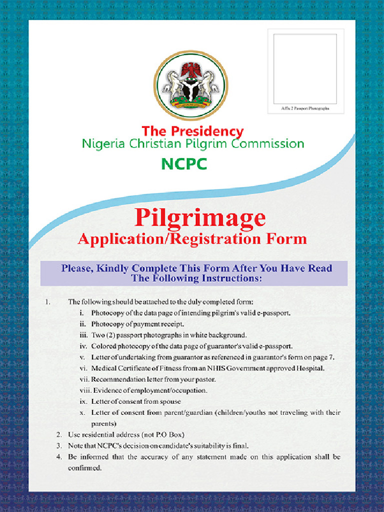 General Pilgrimage Form | PDF