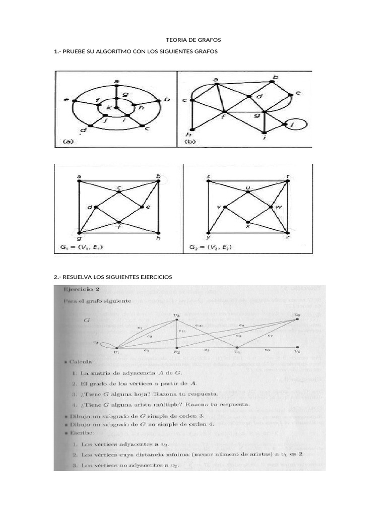 Teoria de Grafos Prueba | PDF | Métodos y materiales de enseñanza ...