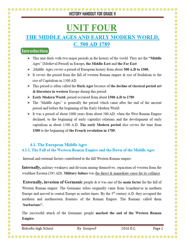 Grade 11 History: Middle Ages & Early Modern World | PDF | Ottoman ...