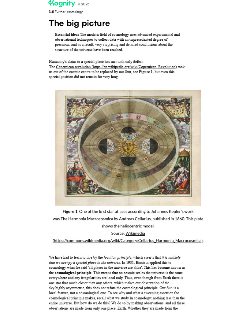 The Big Picture - IBDP Physics HL FE2016 - Kognity-Part 5 - 1 | PDF | Universe | Physical Cosmology