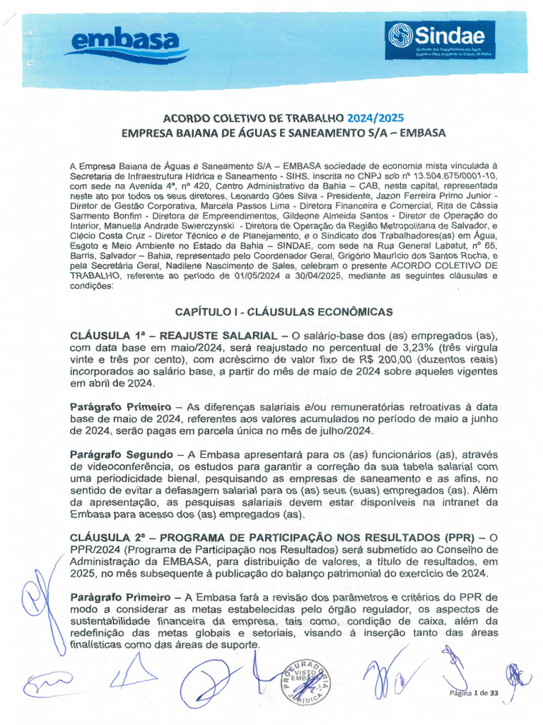 Act Embasa 2024 - 2025 | PDF