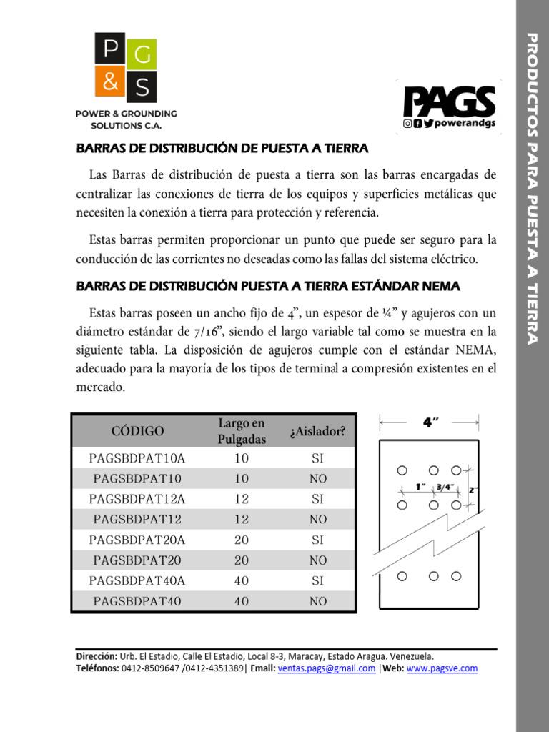 Hoja de Datos - Barras de Dist y Colect | PDF