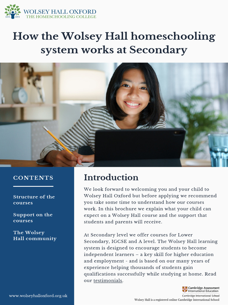 Homeschooling with Wolsey Hall | PDF | Educational Technology | Learning