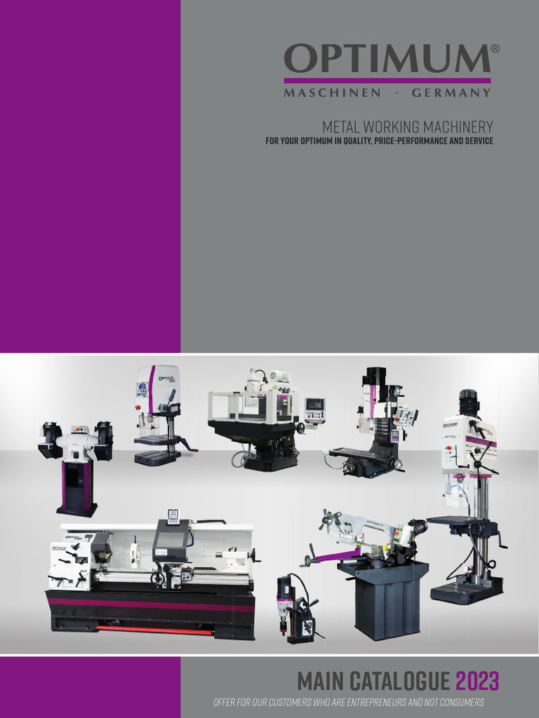 OPTIMUM Main Catalogue 2023 | PDF | Belt (Mechanical) | Drill